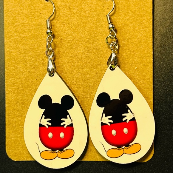 Hand Crafted | Jewelry | Mickey Mouse Easter Egg Teardrop Pierced ...